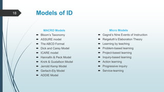 History, theories and models of instructional designing | PPTX