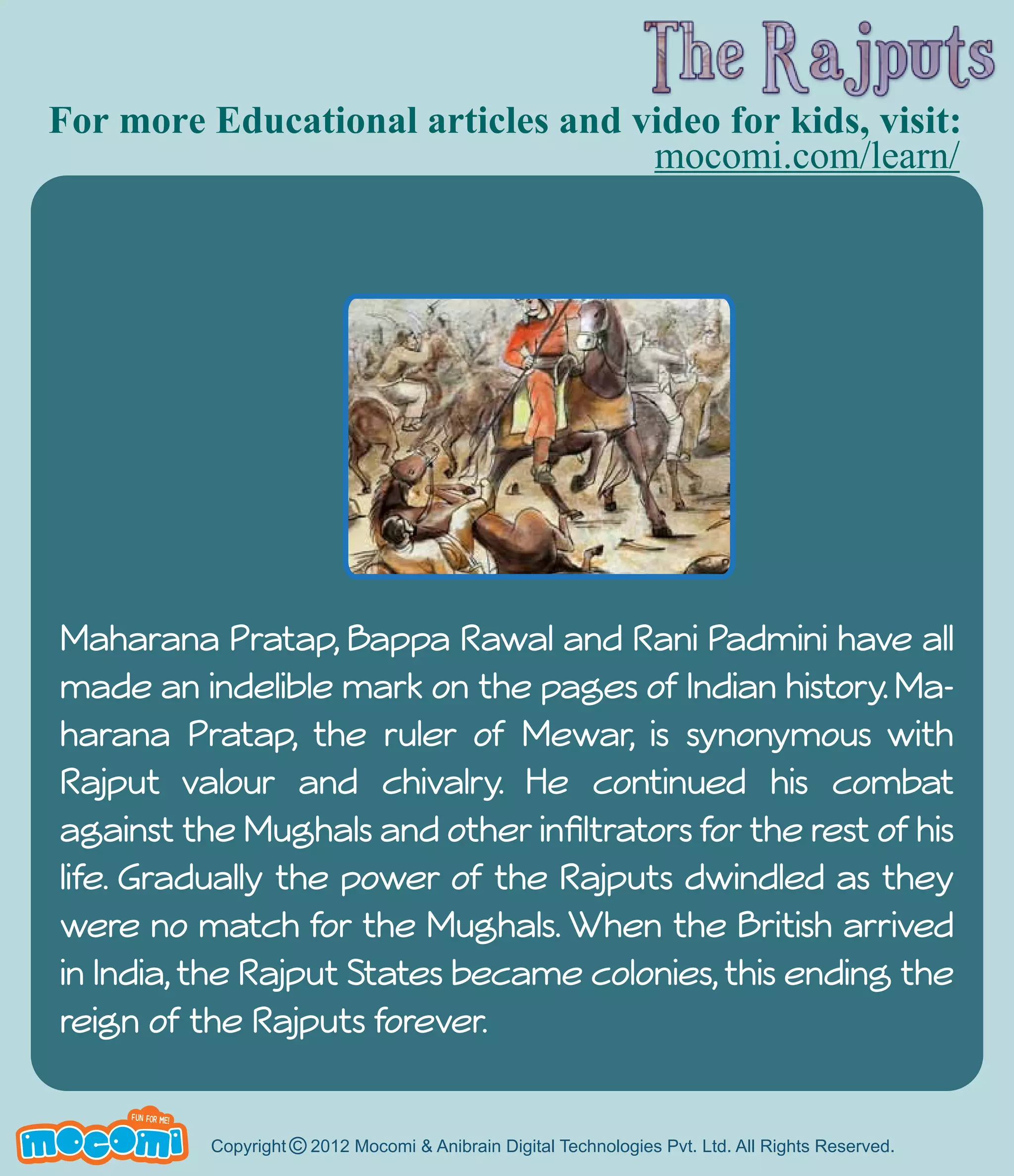 The Rajputs - History – Mocomi.com