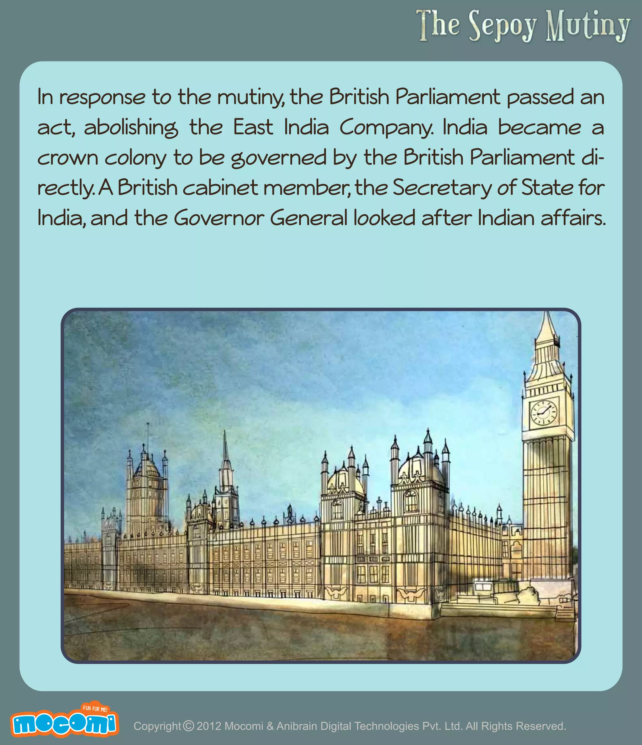 Sepoy Mutiny - Revolt of 1857 in India - History – Mocomi.com