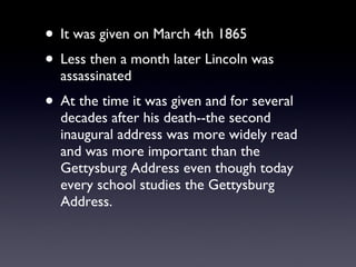 lincoln's second inaugural address | PPT