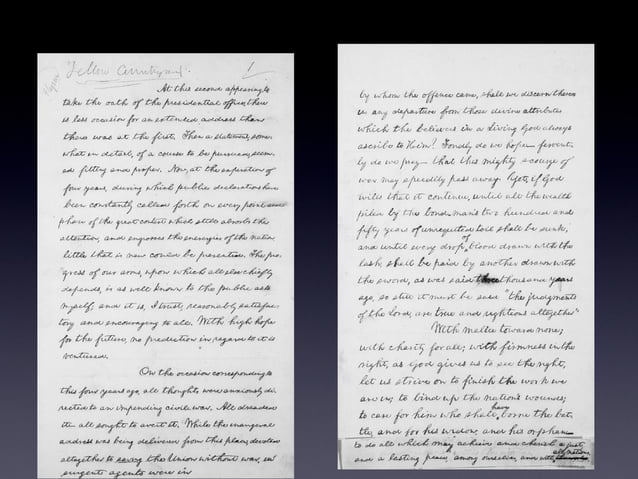 lincoln's second inaugural address | PPT | Death, Injury, or Military ...