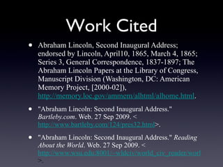 lincoln's second inaugural address | PPT