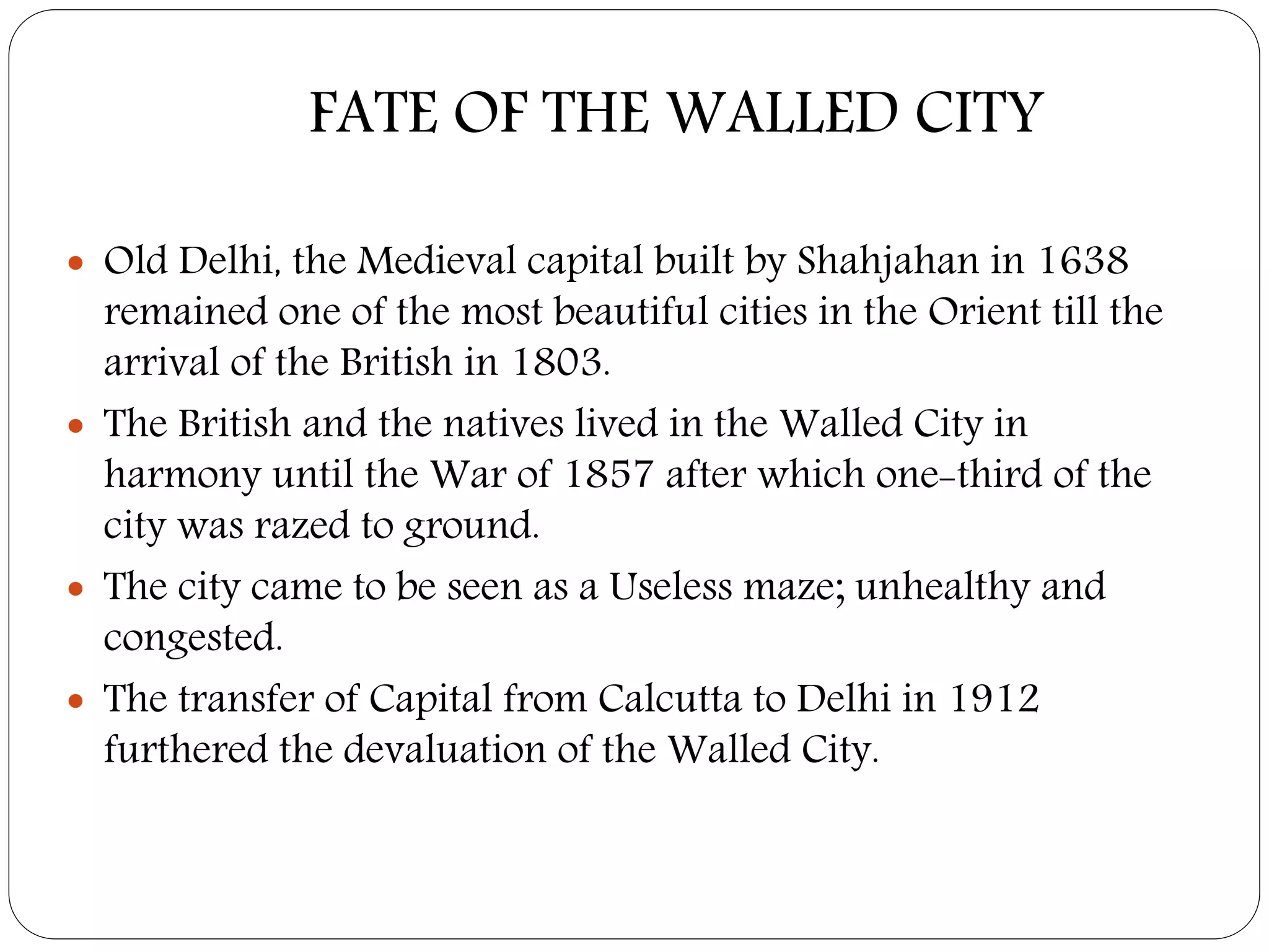 History & Town Planning of Delhi | PPTX