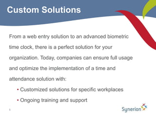Synerion - Comprehensive Workforce Management Solutions | PPT