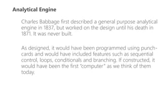 Computer History, Generations, Types and IO | PPT