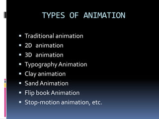 History & types of animation | PPTX