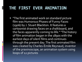 History & types of animation | PPTX