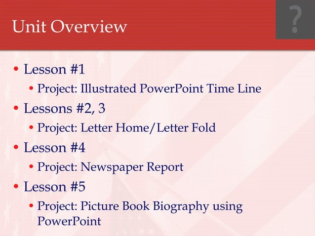 History unit overview | PPT