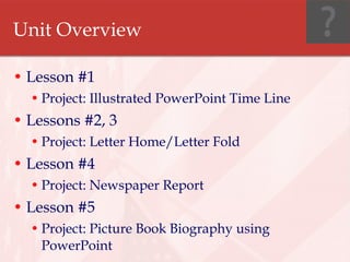 History unit overview | PPT