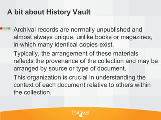 Women Through Time - ProQuest History Vault | PPTX