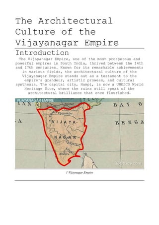 The Architectural culture of the vijaynagar empire. Class 12 CBSE ...