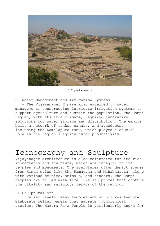The Architectural culture of the vijaynagar empire. Class 12 CBSE ...