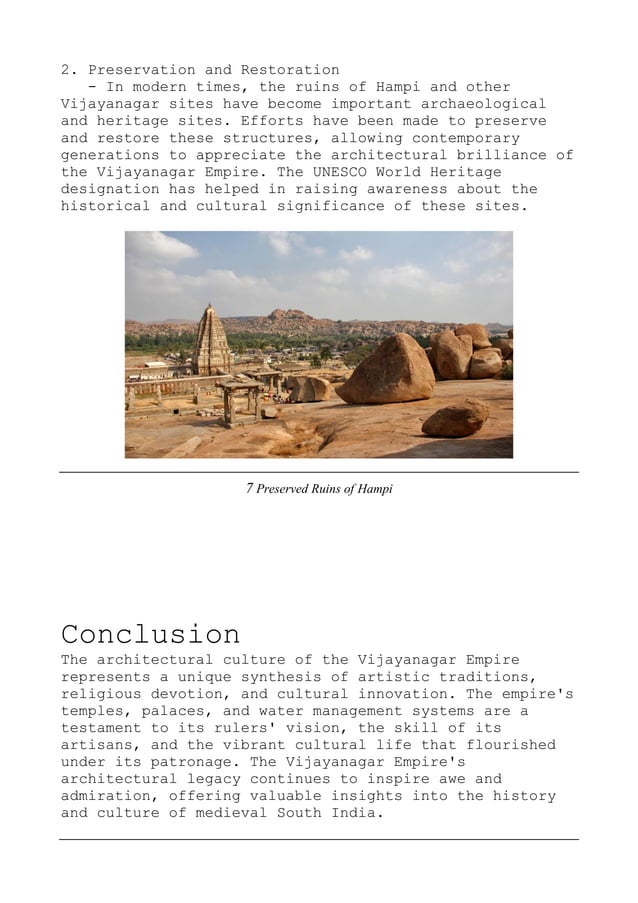 The Architectural culture of the vijaynagar empire. Class 12 CBSE ...