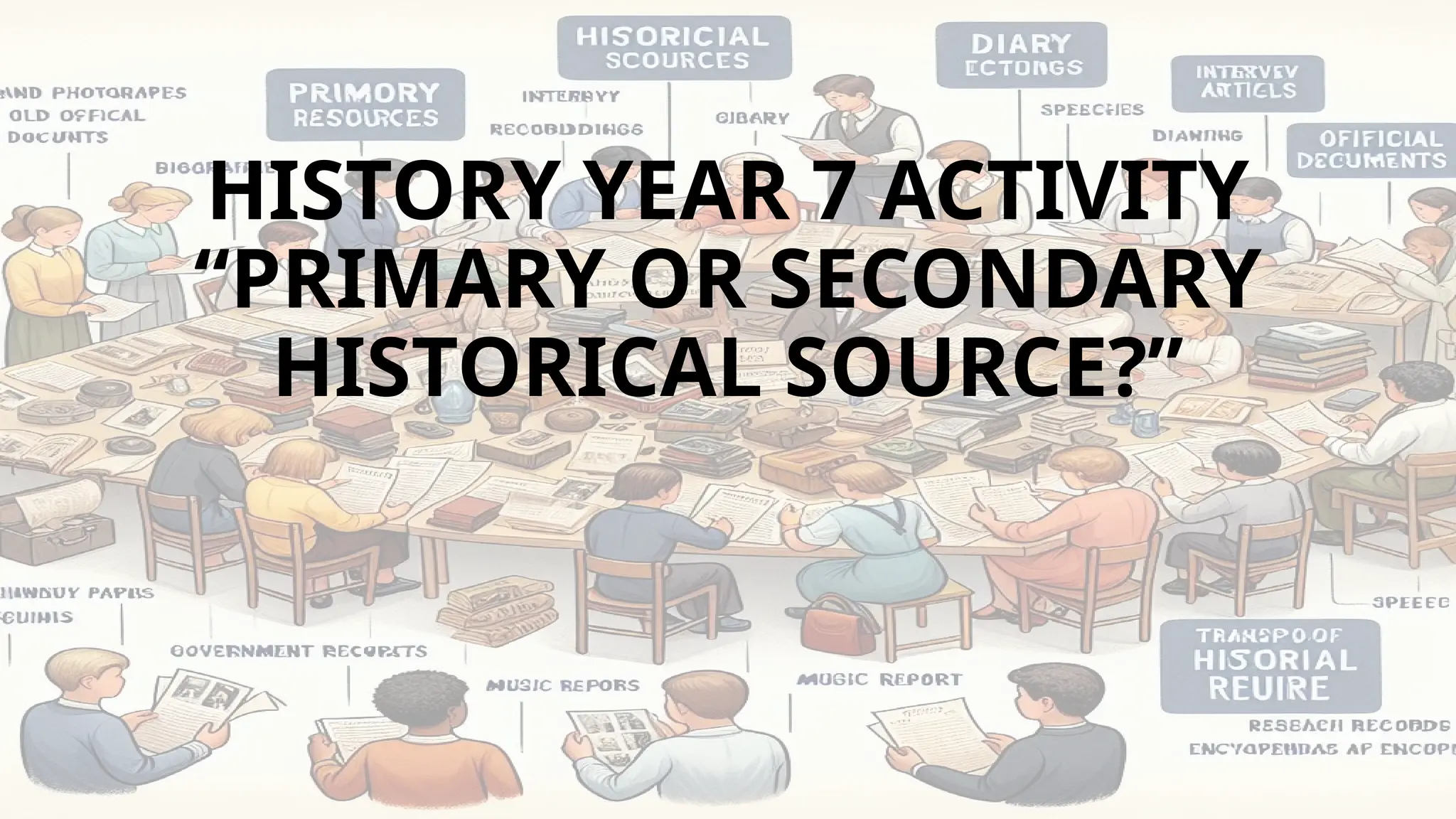 HISTORY Y7C1 ACTIVITY- PRIMARY OR SECONDARY SOURCES.pptx