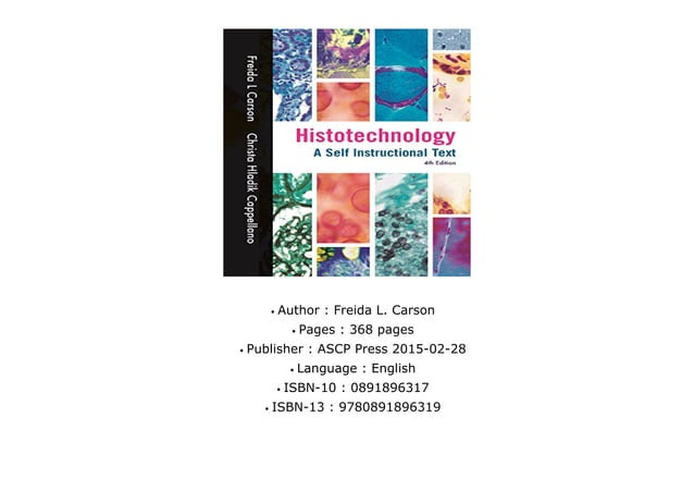Histotechnology: A Self Instructional Text by Freida L. Carson | PDF