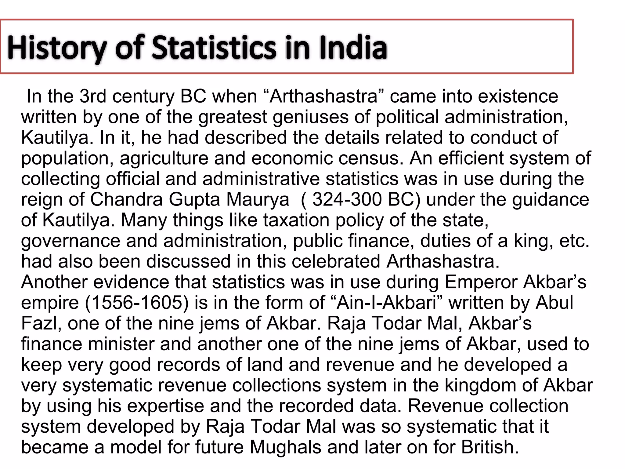 History of statistics #1 | PPTX
