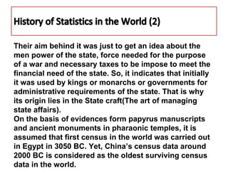 History of statistics #1 | PPTX