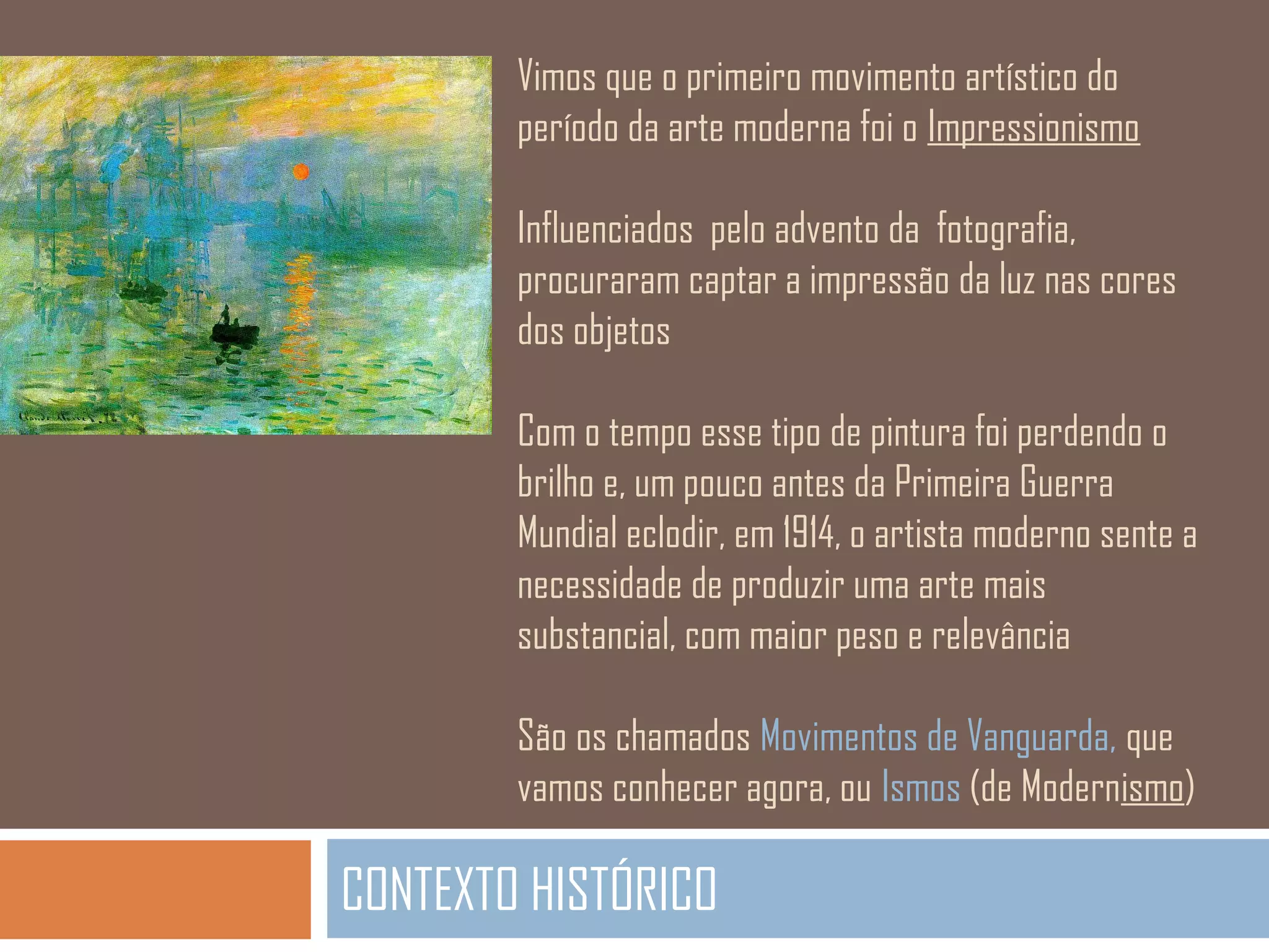 História da arte - Os ismos - Movimentos da Arte Moderna | PPT