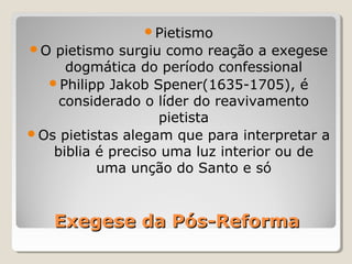 História da interpretação bíblica (1) | PPT