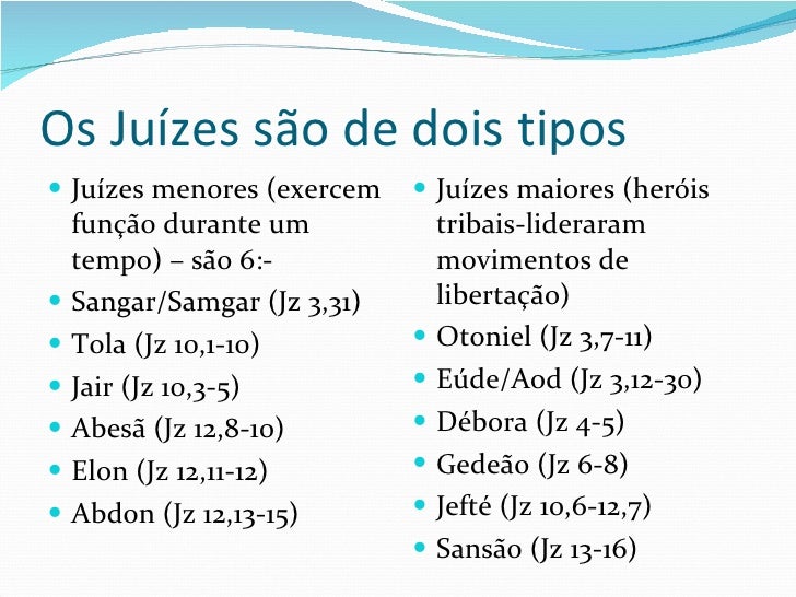 Quantos Foram Os Juizes De Israel - Rosydays