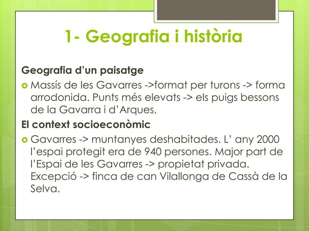 Història de les gavarres | PPTX