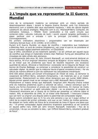Història i evolució de l'ordinador modern | PDF