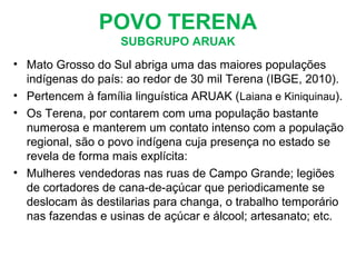 História indígena e o povo terena em ms | PPT