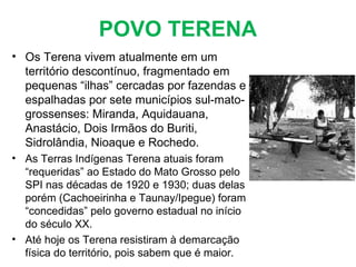 História indígena e o povo terena em ms | PPT