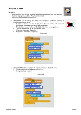 Iniciació a la Robòtica amb S4A | PDF