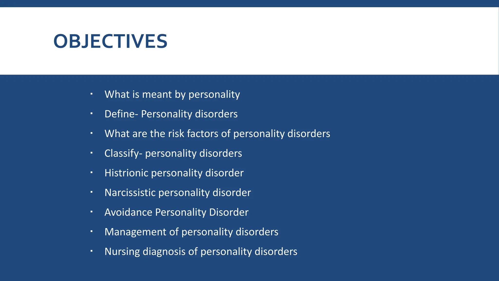 Histrionic, Narcissistic & Avoidance Personality Disorder | Psychiatric ...