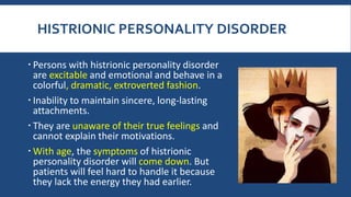 Histrionic, Narcissistic & Avoidance Personality Disorder | Psychiatric ...