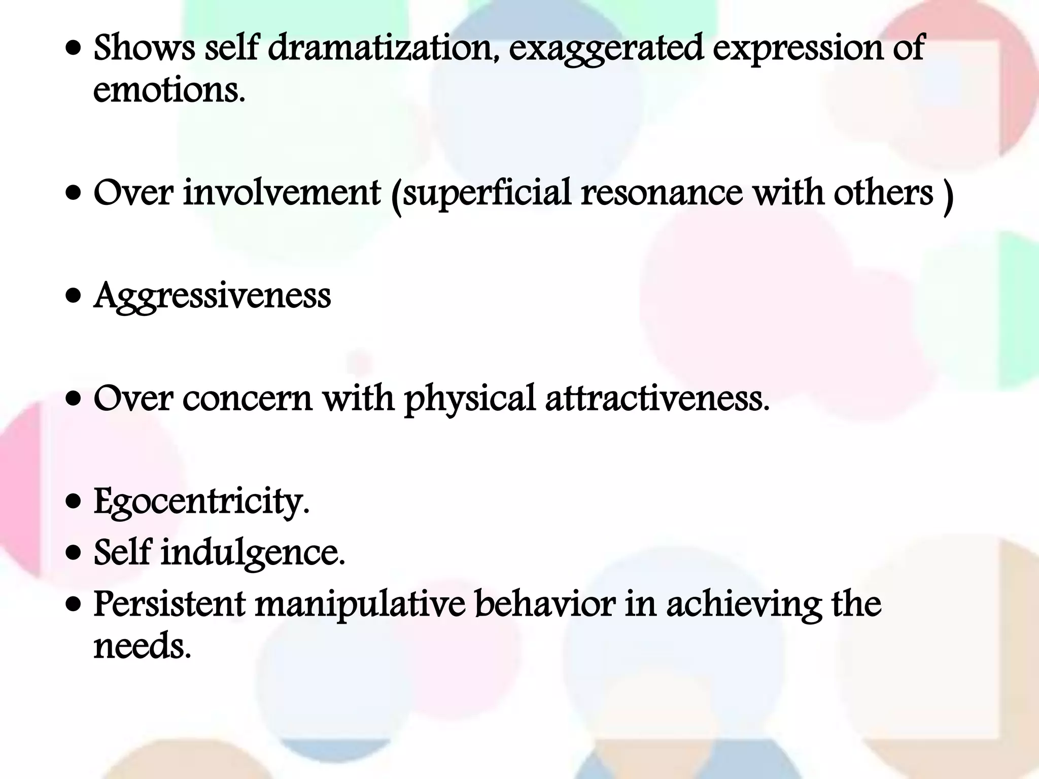 Histrionic personality disorder | PPTX