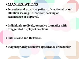 Histrionic personality disorder | PPTX
