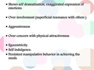 Histrionic personality disorder | PPTX