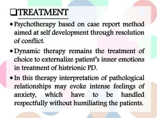 Histrionic personality disorder | PPTX