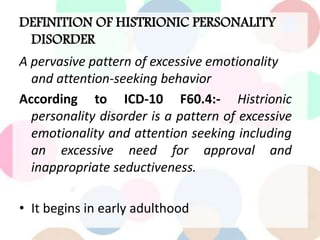 Histrionic Definition