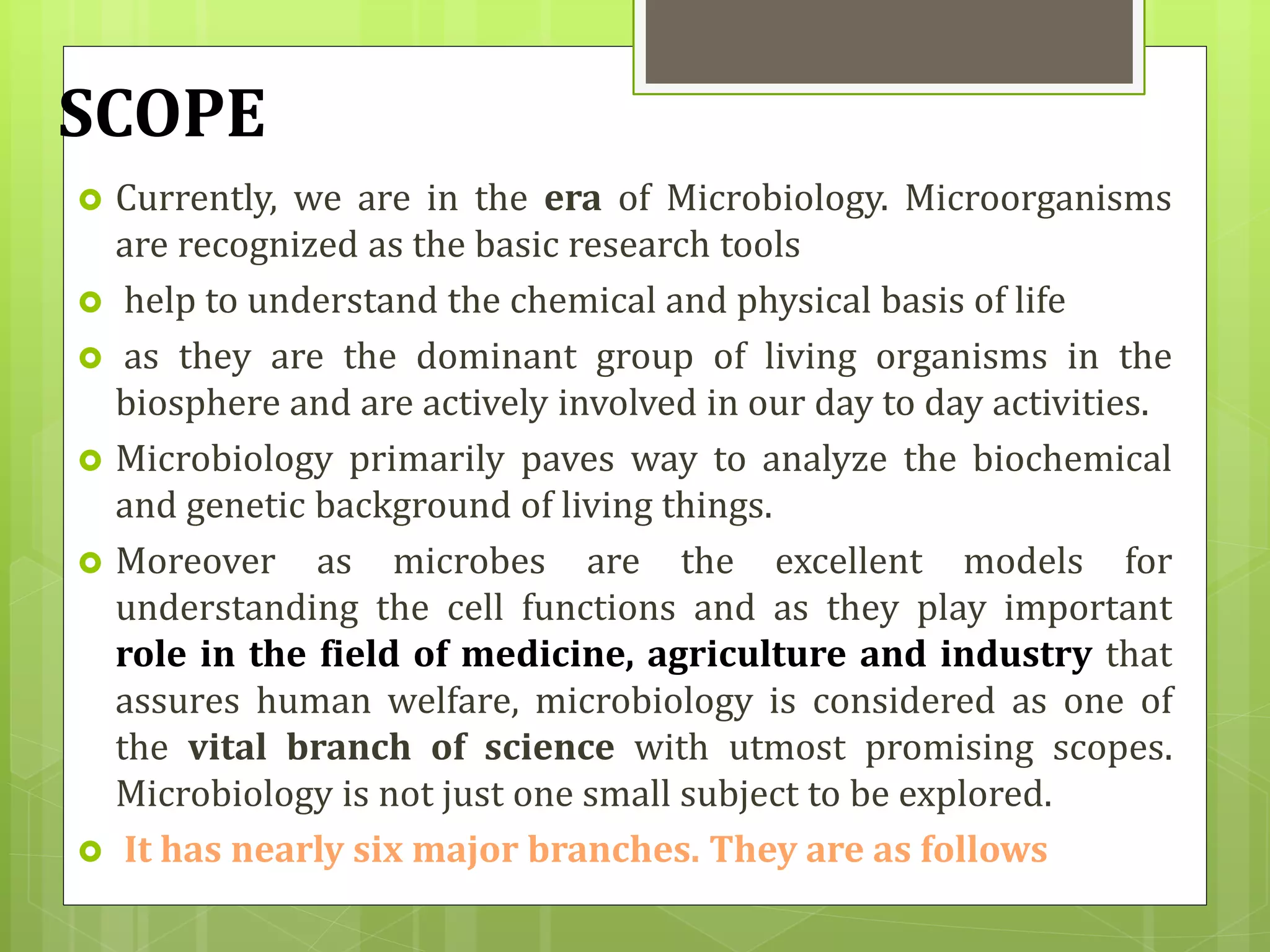 Histroy and scope of microbiology | PPTX
