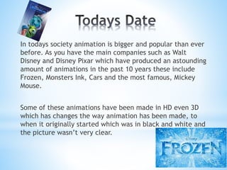 Histroy of animation 3 | PPTX