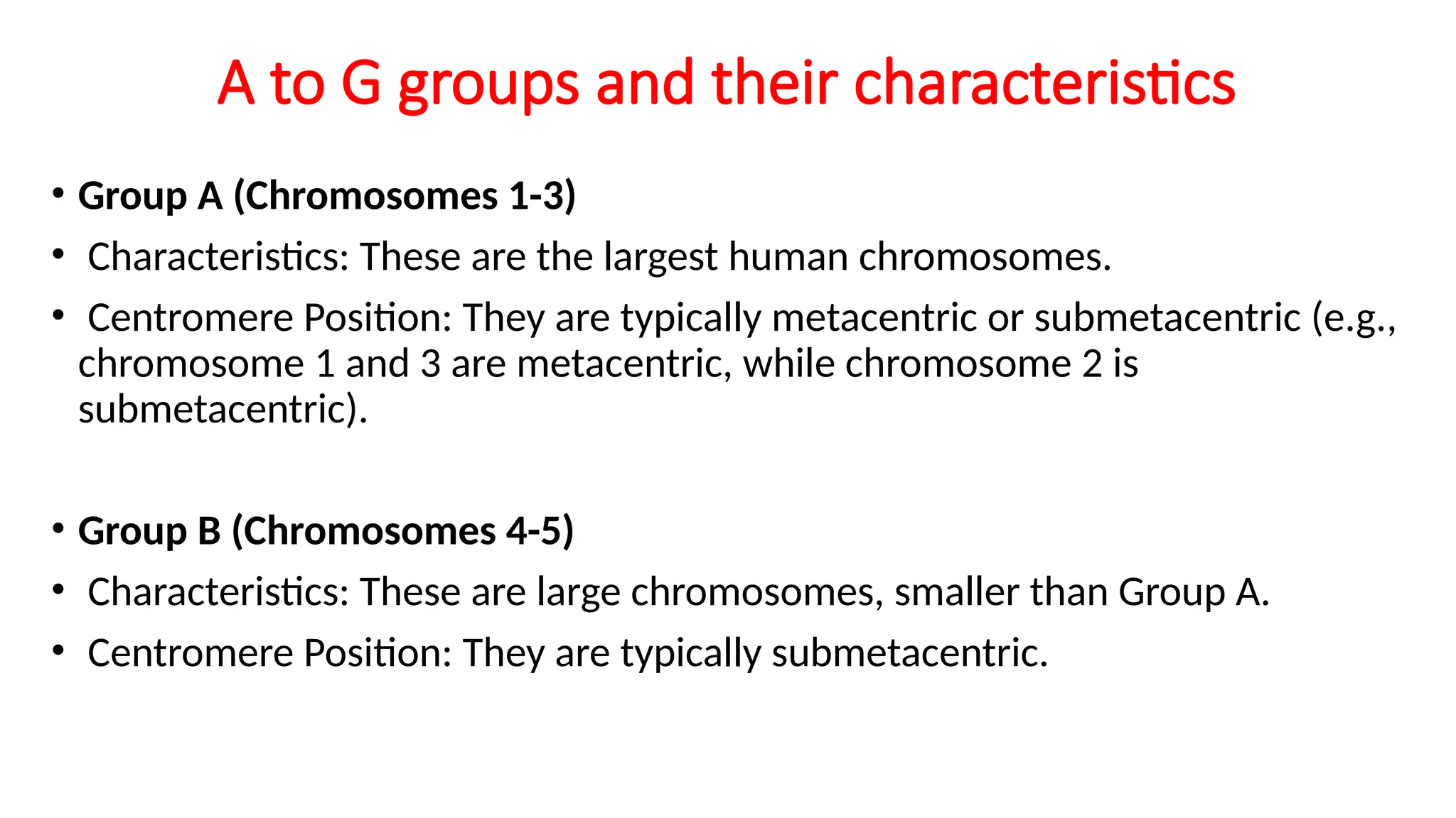histroy of classification, nomenclature and characterstics of A to G ...
