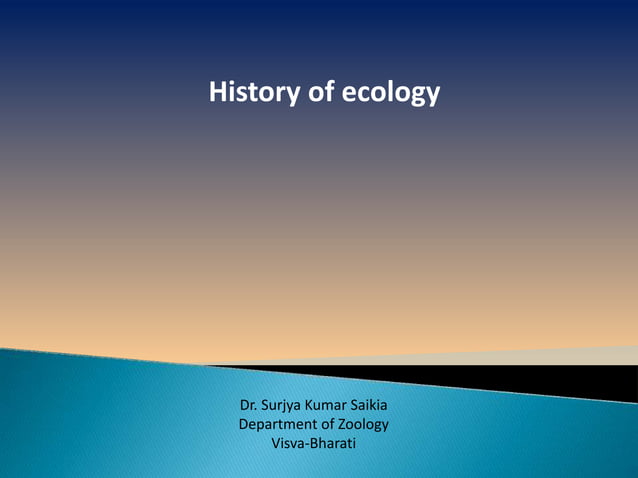 Histroy of ecology | PPTX