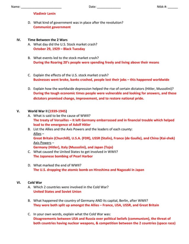 Histry of europe study guide key | PDF