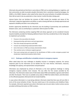 Handicap International: Study on Disability Inclusion in Emergency ...