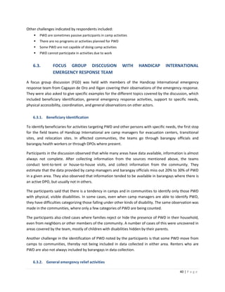 Handicap International: Study on Disability Inclusion in Emergency ...