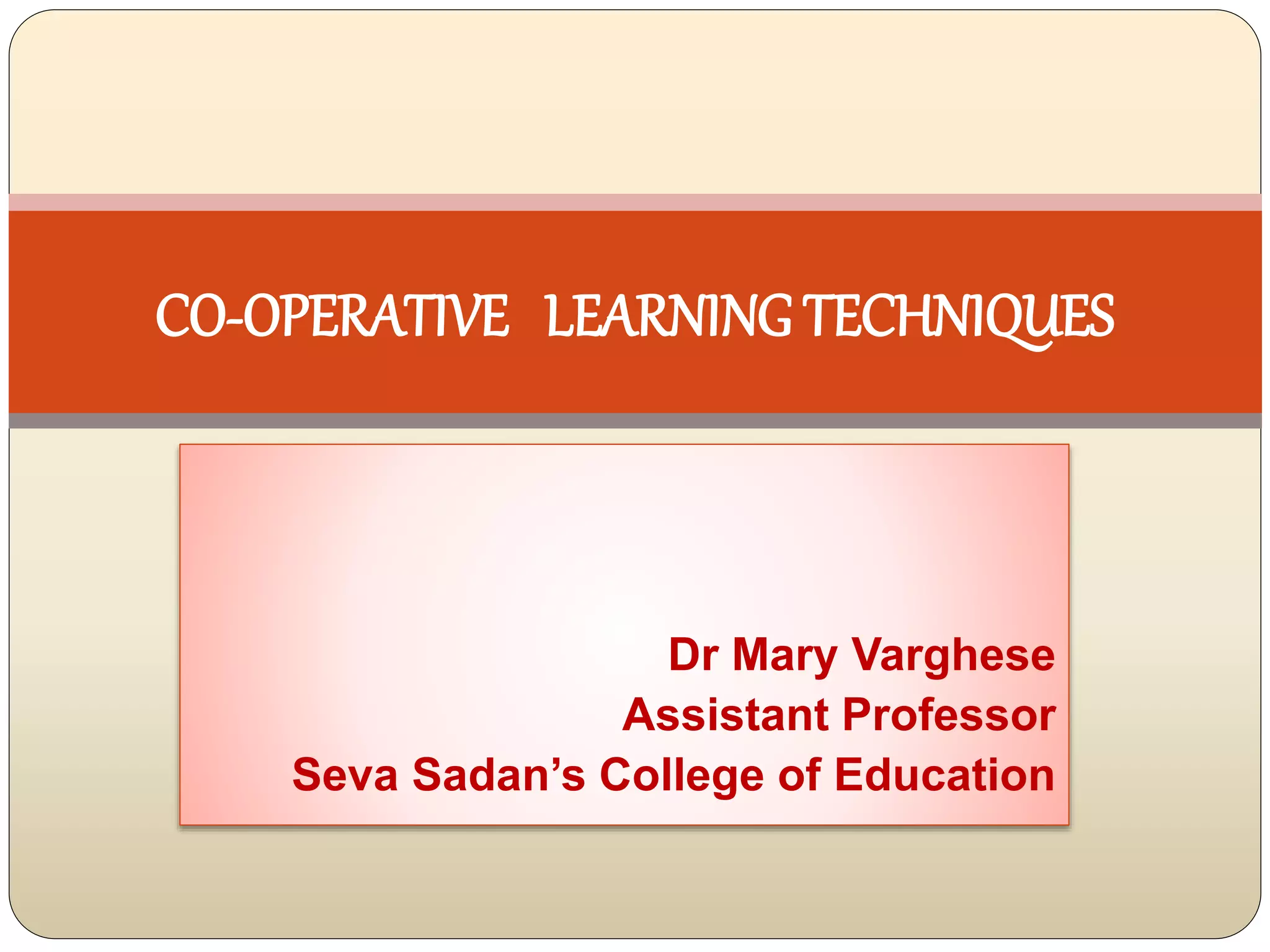 Co-operative learning | PPT