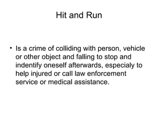 Hit And Run Crime | PPT