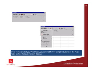 Hit 101 3 excel pivot tables - slides | PDF