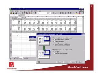 Hit 101 3 excel pivot tables - slides | PDF