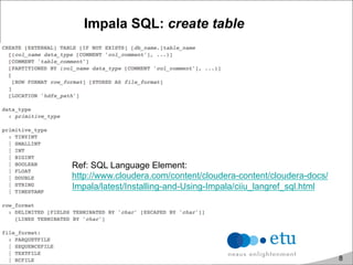 Real-time Big Data Analytics Engine using Impala | PDF | Databases | Computer Software and ...