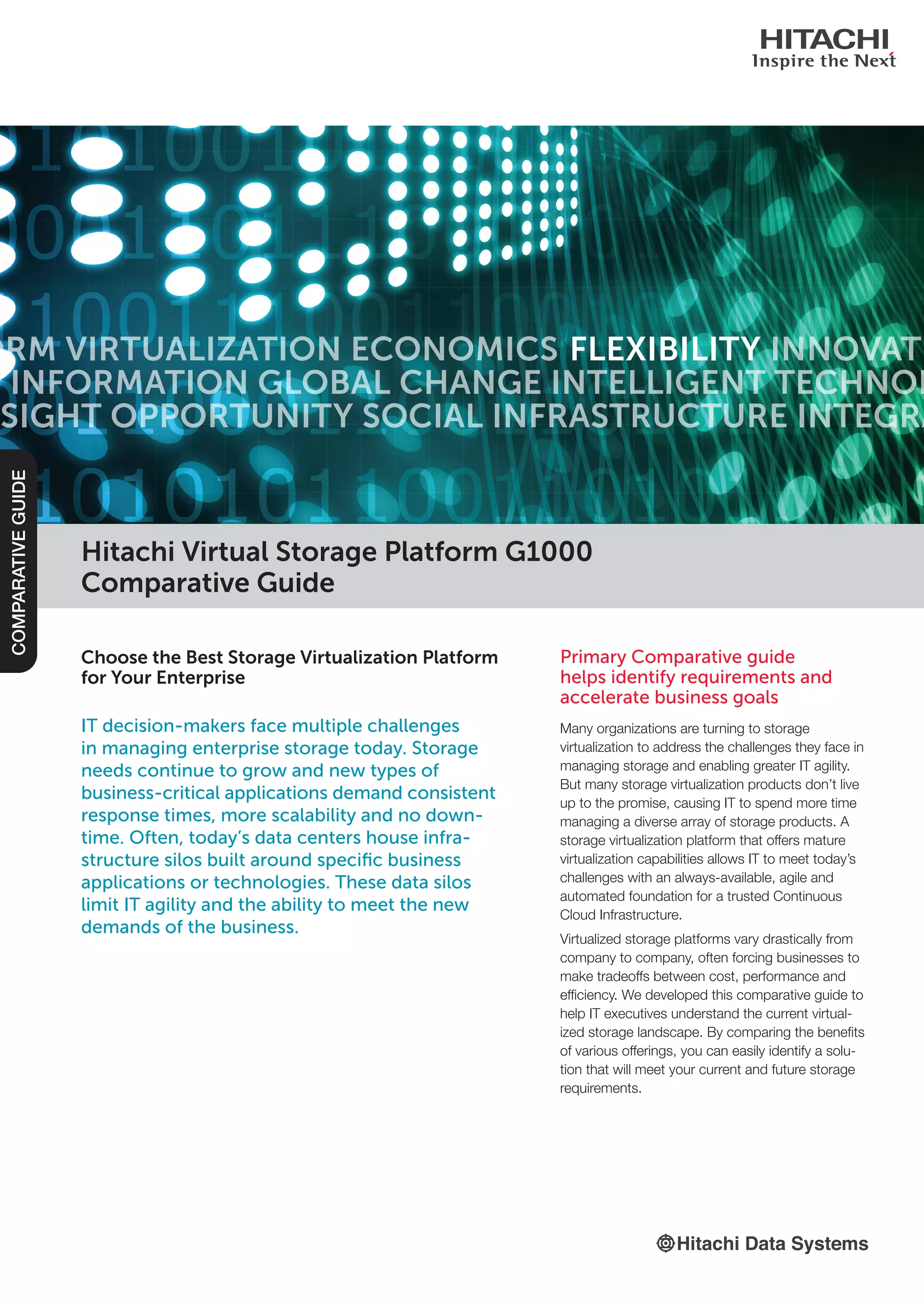 Hitachi comparative-virtual-storage-platform-g1000 | PDF