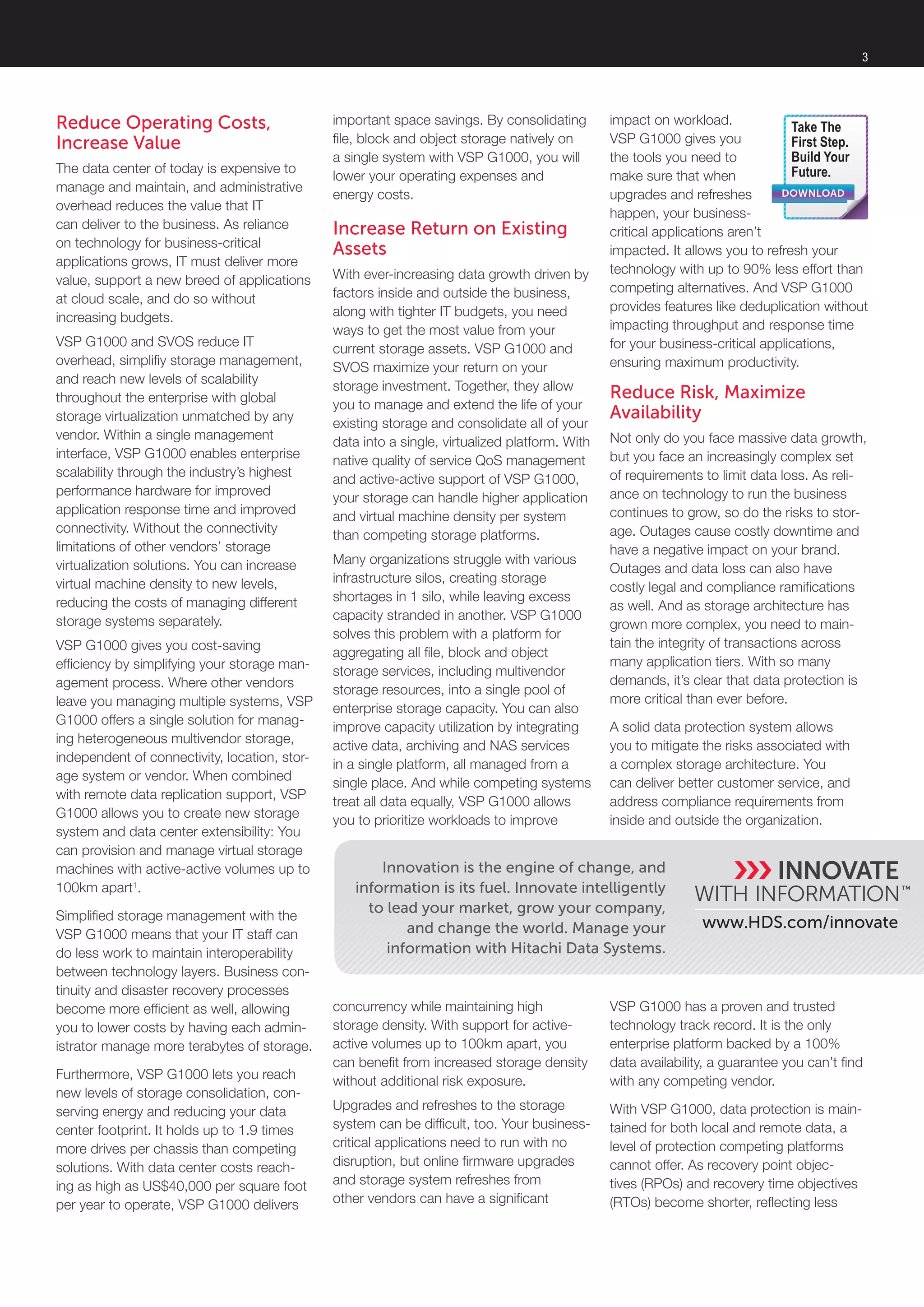 Hitachi comparative-virtual-storage-platform-g1000 | PDF